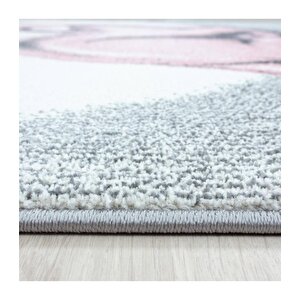 Carpettex Çocuk Bebek Odası Halısı Ceylan Karaca Desenli Pembe Gri ...