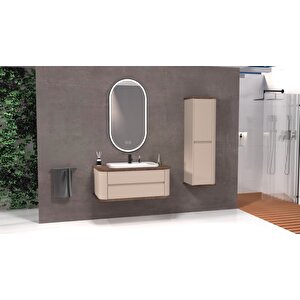 Netdeko Pier 100 Cm Beyaz Lavabolu Banyo Dolabi Vi̇zon / Kayin - Boy ...