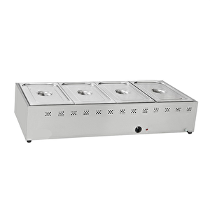CSA İnox Karacasan Endüstriyel Tip Elektrikli Set Üstü 4 Gözlü Benmari ...