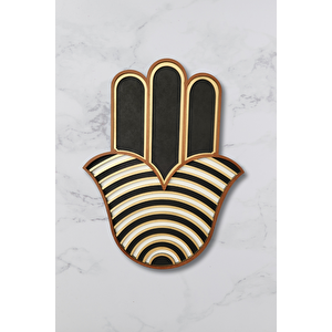 Dark Flamingo El Yapımı Üç Boyutlu Ahşap Modern Fatma Ana Hamsa Eli Ev ...