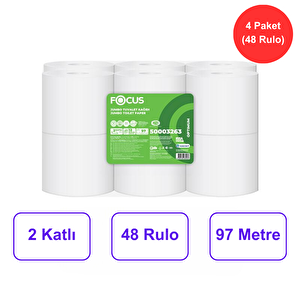 FOCUS Focus Jumbo Tuvalet Kağıdı 48 Adet X 97 Metre (50003263) | Tuvalet Kağıdı